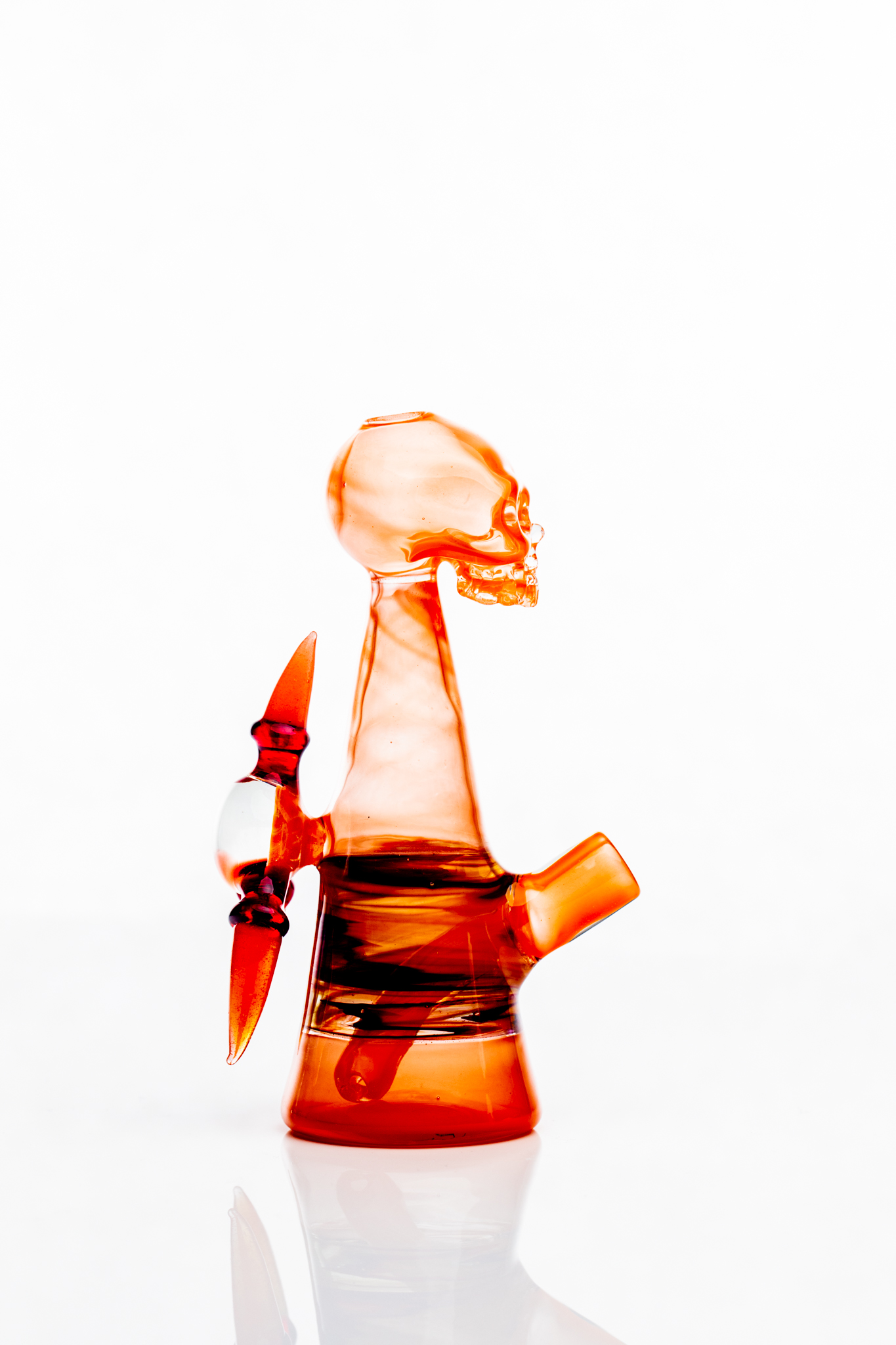 Sweeney Orange Skull Dab Rig - All in One Smoke Shop