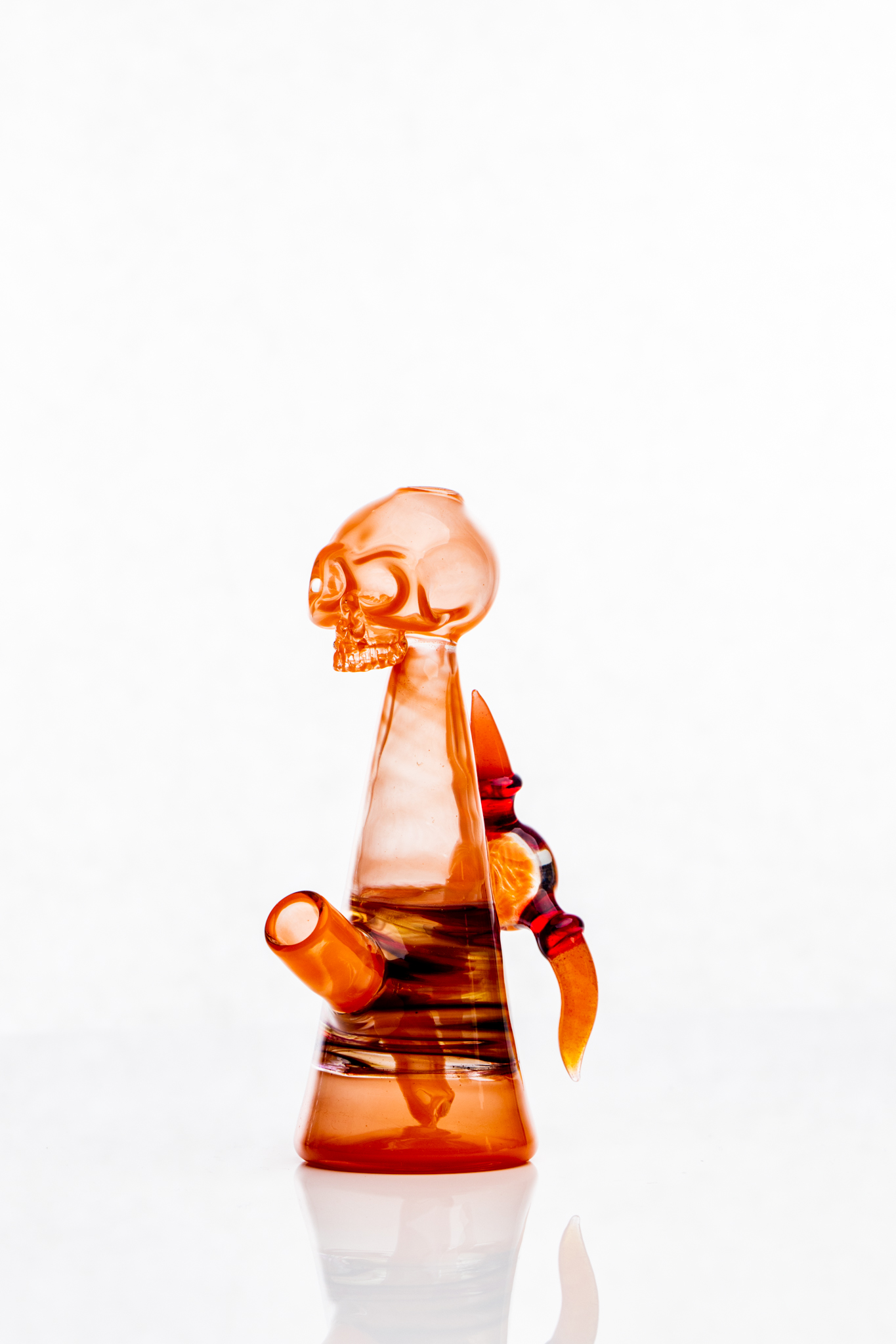 Sweeney Orange Skull Dab Rig - All in One Smoke Shop