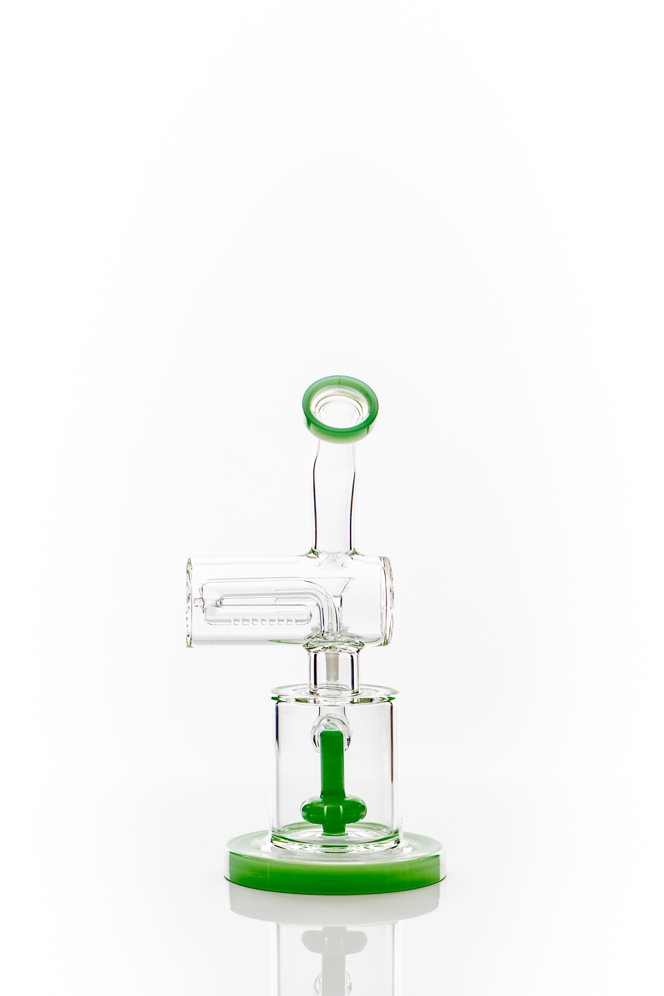 Bent Inline Water Pipe With Showerhead - All in One Smoke Shop